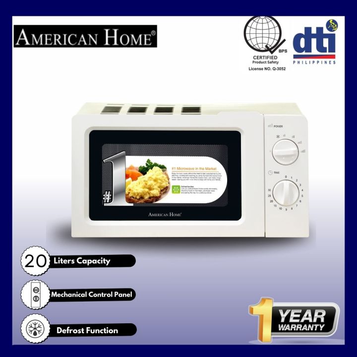 American Home AMW-ST1920W 20Liters Microwave Oven White | Lazada PH