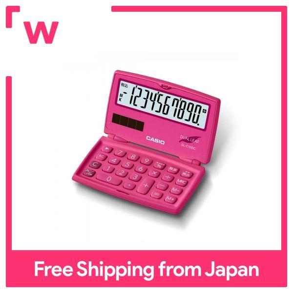 Casio CASIO Calculator 10 Digit Vivid Pink Folding Notebook Type SL ...