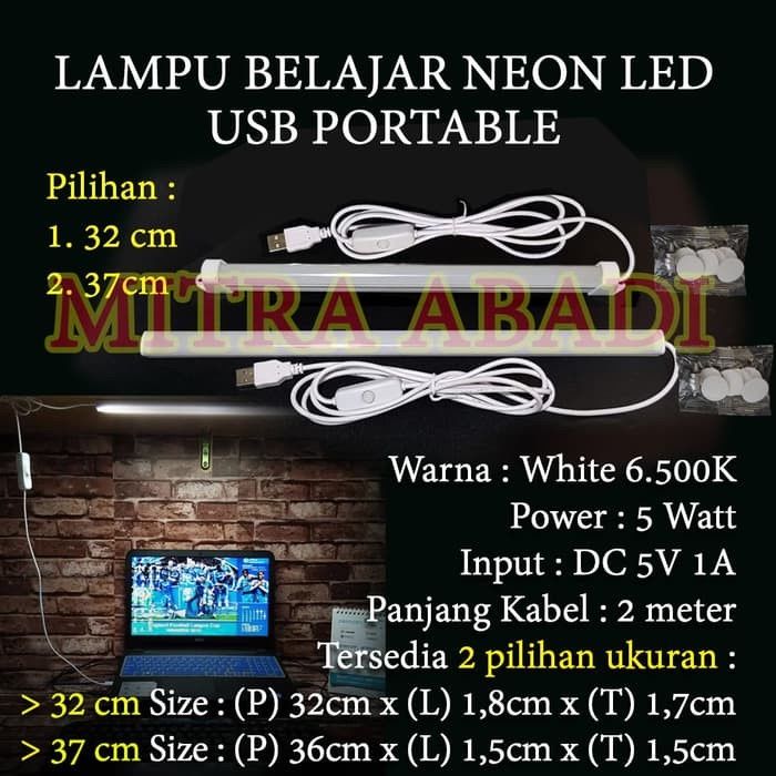 Lampu Belajar Neon LED USB Portable DC 5V 1A | Lazada Indonesia