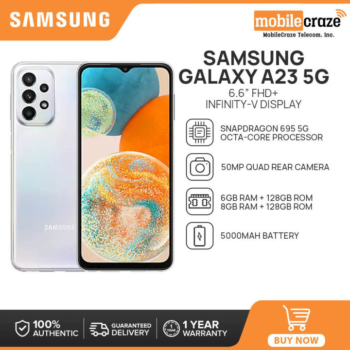 Samsung Galaxy A23 5G Smartphone | 6GB/8GB RAM+128GB ROM | 6.6” FHD+ ...