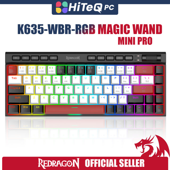 HiteqPC | Redragon Magic-Wand Mini K635WBR-RGB Pro Wireless Mechanical Keyboard | Lazada PH