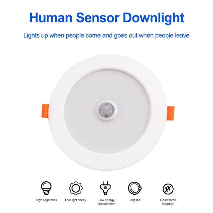220v Motion Sensor Led Downlight Control Led Recessed Ceiling 5w 7w 9w ...
