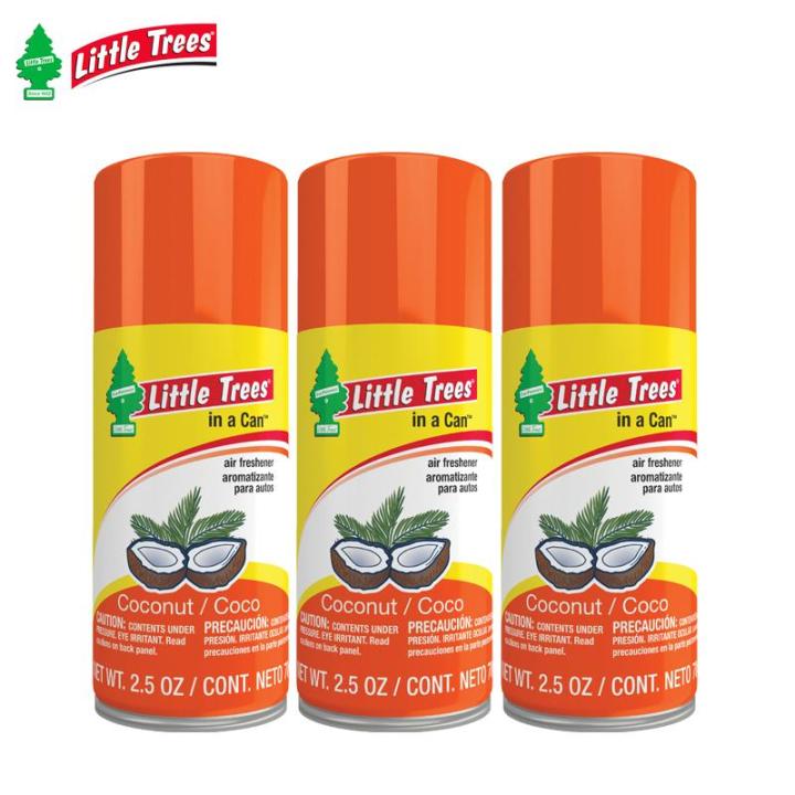 Little Trees In Can Air Freshener 2.5 oz. กลิ่น Coconut (จำนวน 3 ชิ้น ...