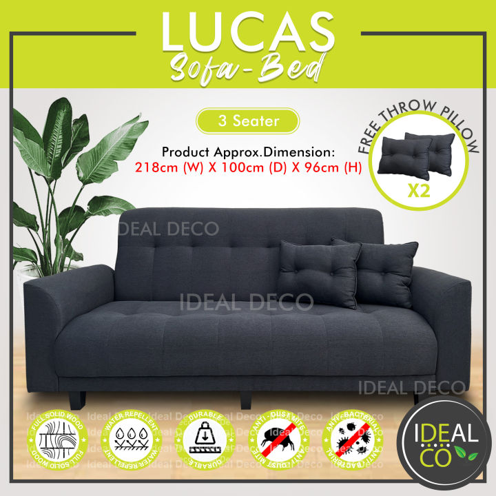 (Free Delivery) Lucas Sofa Bed : Water Repellent Fabric Full Foldable ...