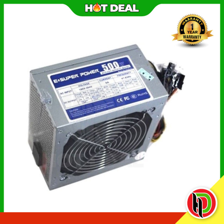 Hotdeal E-Super 500W ATX Power Supply For Desktop PC - E Super 500W ...
