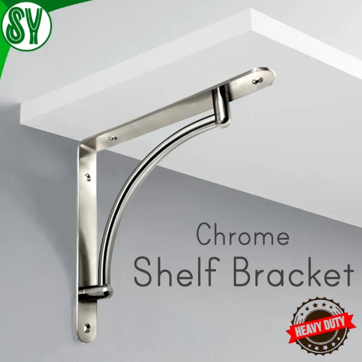 2pcs Shelf Bracket Decorative Chrome Shelf Bracket High Quality | Lazada PH