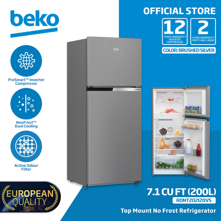 Beko Refrigerator 200L (7.1 cu ft) Top Mount ProSmart Inverter ...