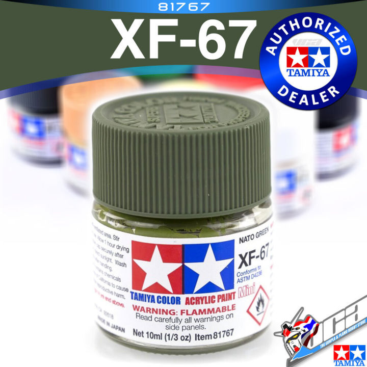 TAMIYA 81767 XF-67 XF67 FLAT NATO GREEN MATT MATTE สีเขียวนาโต้ ACRYLIC ...