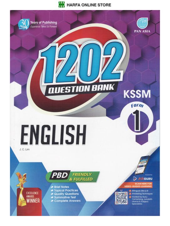 BUKU LATIHAN : 1202 QUESTION BANK ENGLISH FORM 1 | Lazada