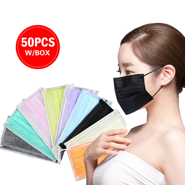 Face Mask Color Mask Disposable colored 50pcs Excellent Quality Various ...