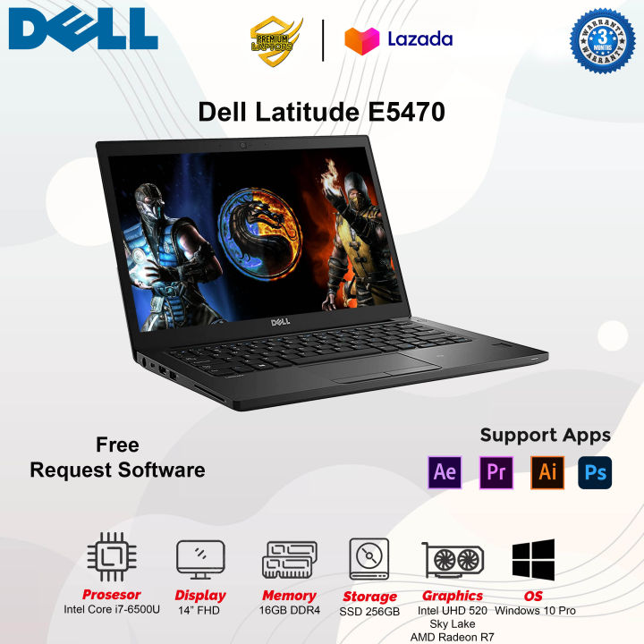 Dell Latitude E5470 Core i7 Gen 6 RAM 16GB SSD 256GB Windows 10 Pro ...