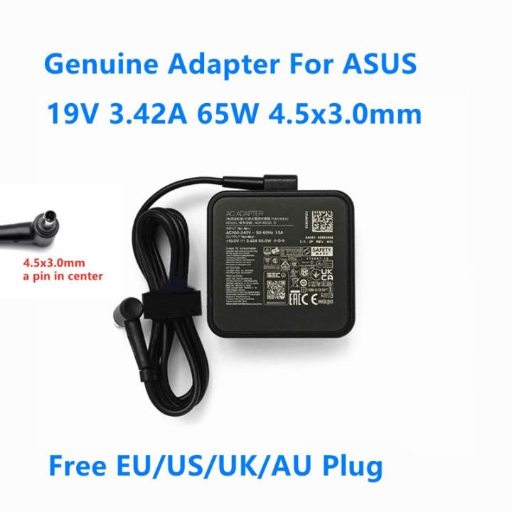 Genuine 19V 3.42A 65W 4.5x3.0mm AD10500 ADP-65GD D EXA1203YH Power Supply AC Adapter For ASUS ...