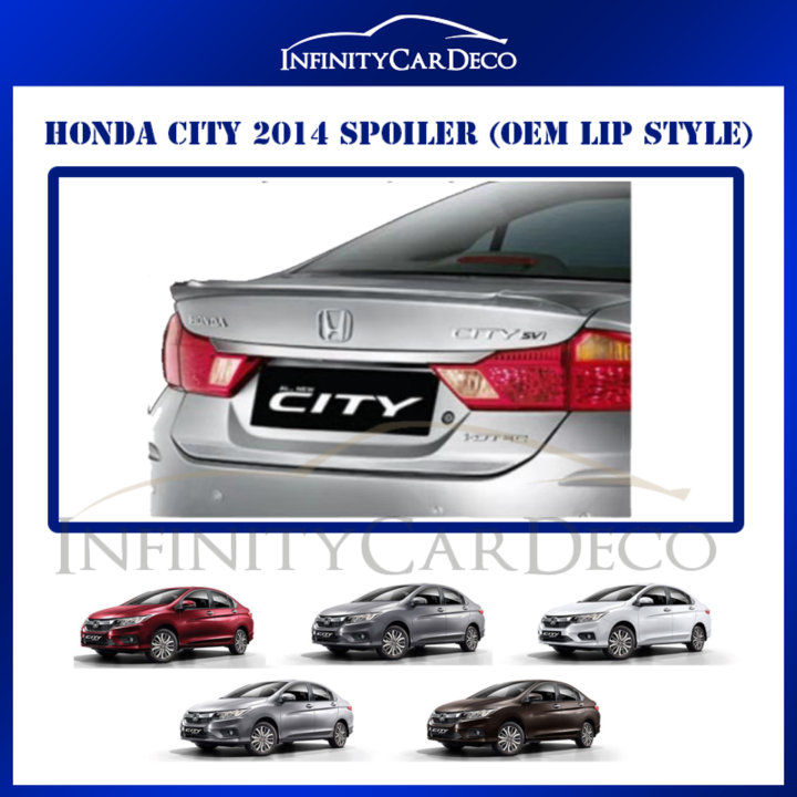 Honda City 2014 OEM ABS Lip Style Spoiler With Painting (Dark Ruby Red ...