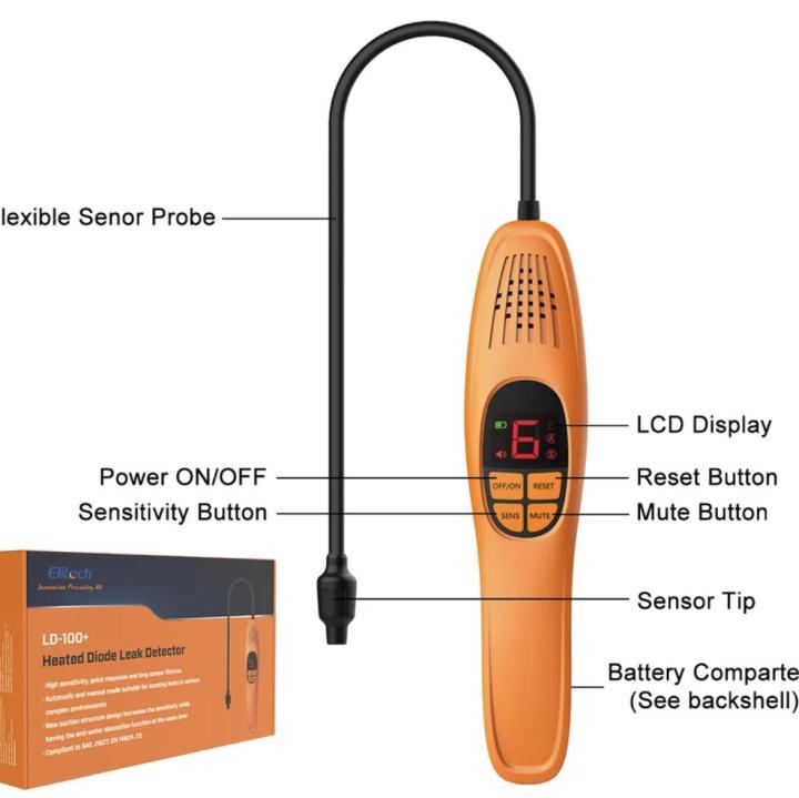Elitech LD-100+ Alat Detektor Kebocoran Freon Leak Detector Gas ...