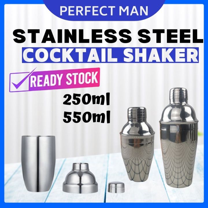 PM - Stainless Steel Cocktail Shaker Drinks Wine Maker Martini Mixer ...
