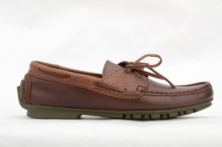 Genuine Cow Hide Leather Moccasin Shoe with stitch construction 507 Dr ...