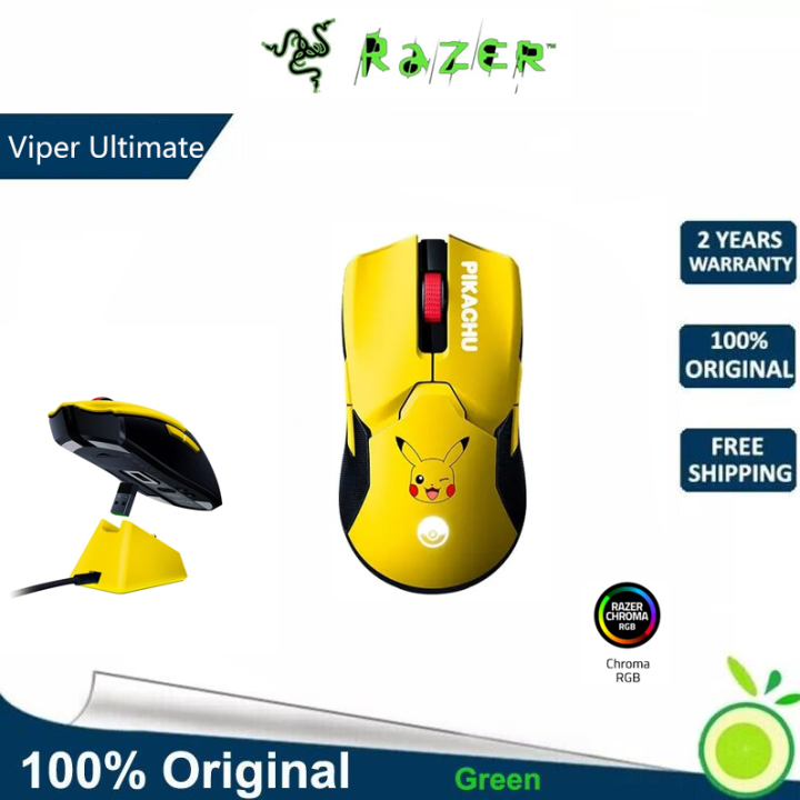 Razer Viper Ultimate Pokemon Pikachu Limited Edition Wireless Gaming ...