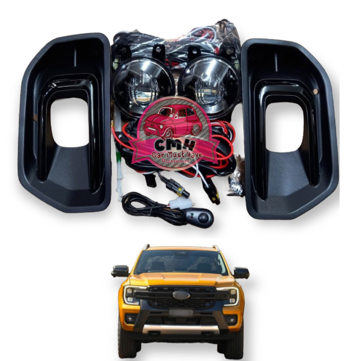 ไฟตัดหมอก LED FORD RANGER NEXT GEN 2022 2023 หน้ากากดำ และ ขอบโครเมี่ยม ...