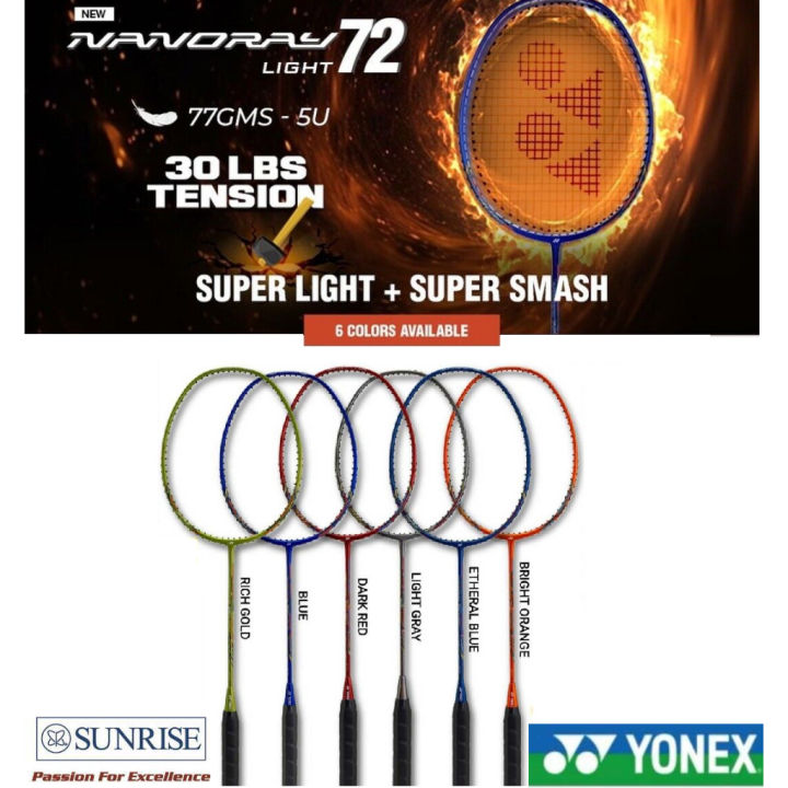 【ORIGINAL】Yonex Nanoray 72 Light Badminton Racket [STRUNG] | Lazada