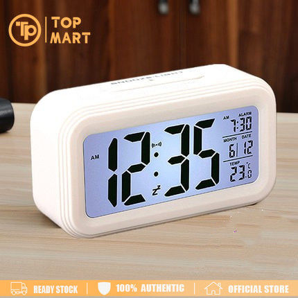Digital Backlight LED Display Table Alarm Clock Snooze Thermometer ...