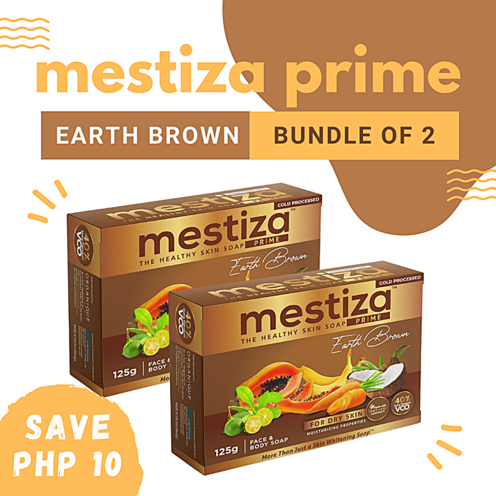 MESTIZA Prime Earth Brown, The Healthy Skin Whitening Soap For Dry Skin ...
