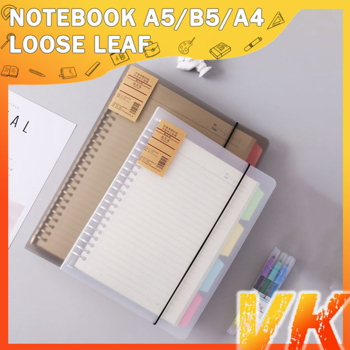 VK Notebook A5/B5/A4 Loose Leaf Refill Papers Notepads Binder Coil ...