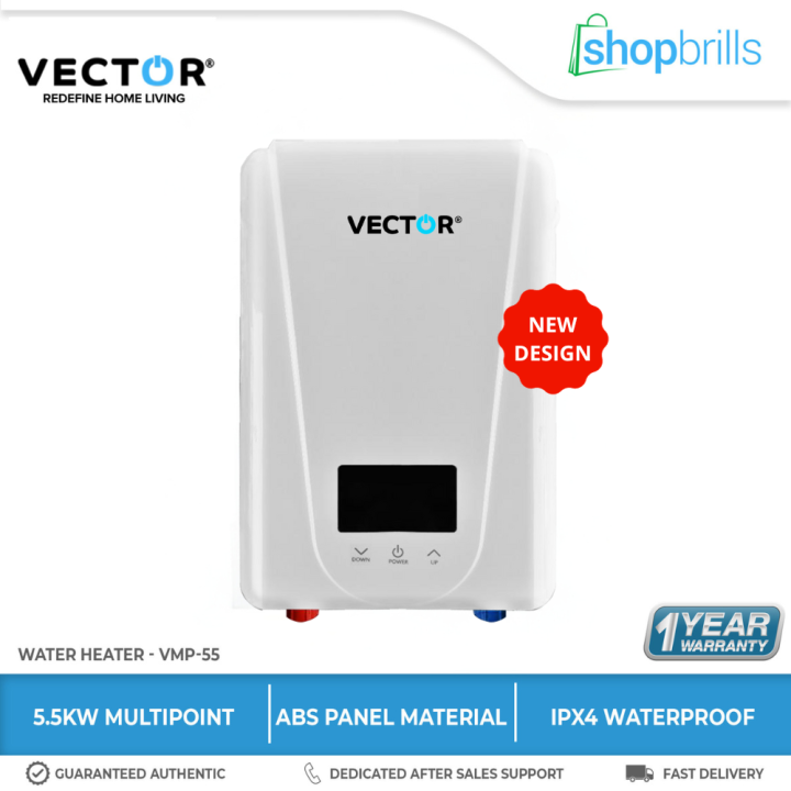 Vector VMP-55 5.5Kw 3-Steps Control Multipoint Instant Water Heater ...