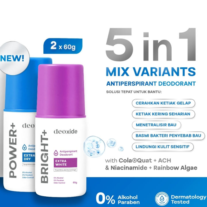 Deoxide Antiperspirant Deodorant Roll On POWER+ For Hyperhidrosis ...
