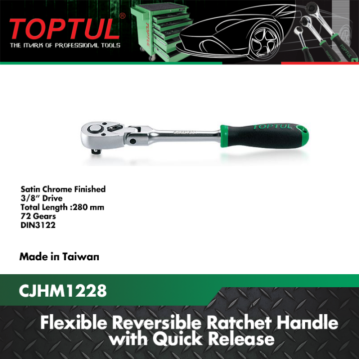 Toptul Flexible Reversible Ratchet Handle with Quick Release | Lazada PH