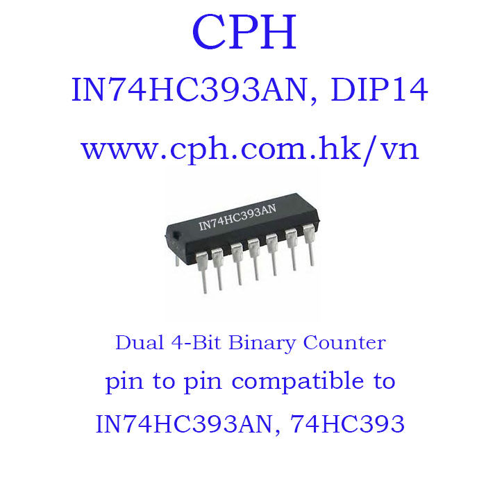 5pcs IN74HC393AN MC74HC393AN SN74HC393 74HC393 DIP14 IKSemicon Dual 4-Bit Binary Counter | Lazada.vn