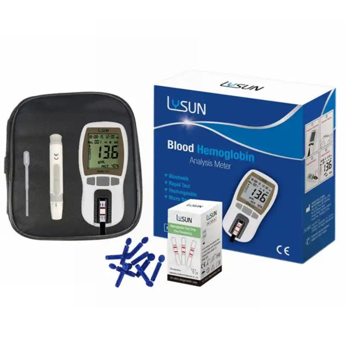 LYSUN BHM-101 Optical Hemoglobin Meter Blood Powder Digital Portable ...