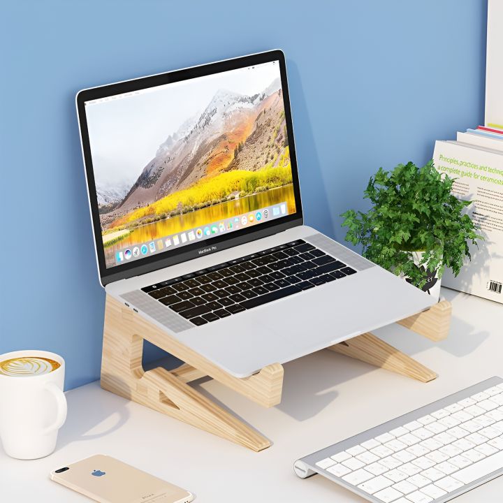 UNSAN Wood Laptop Stand，Laptop Cooler Stand Laptop Accessories Laptop ...