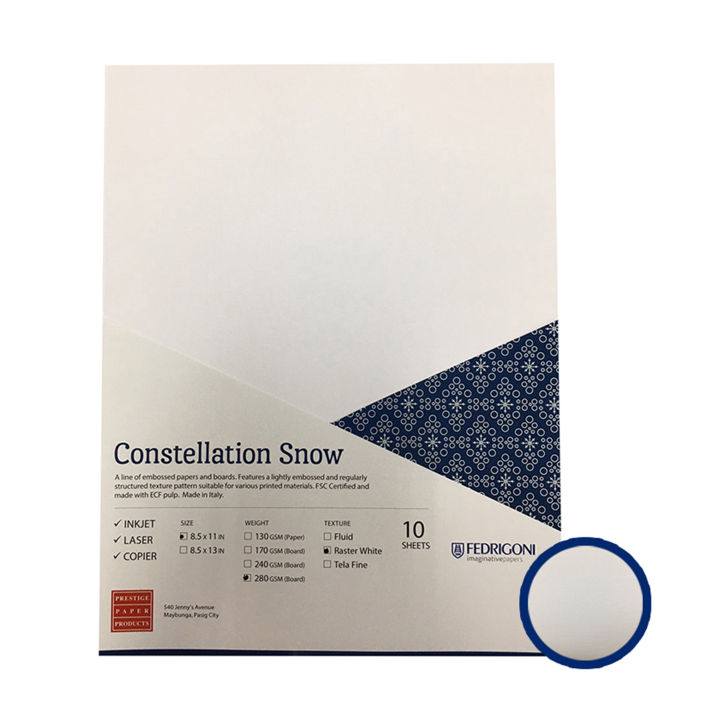Constellation Snow Textured Specialty Paper 130gsm 10sheets per pack ...