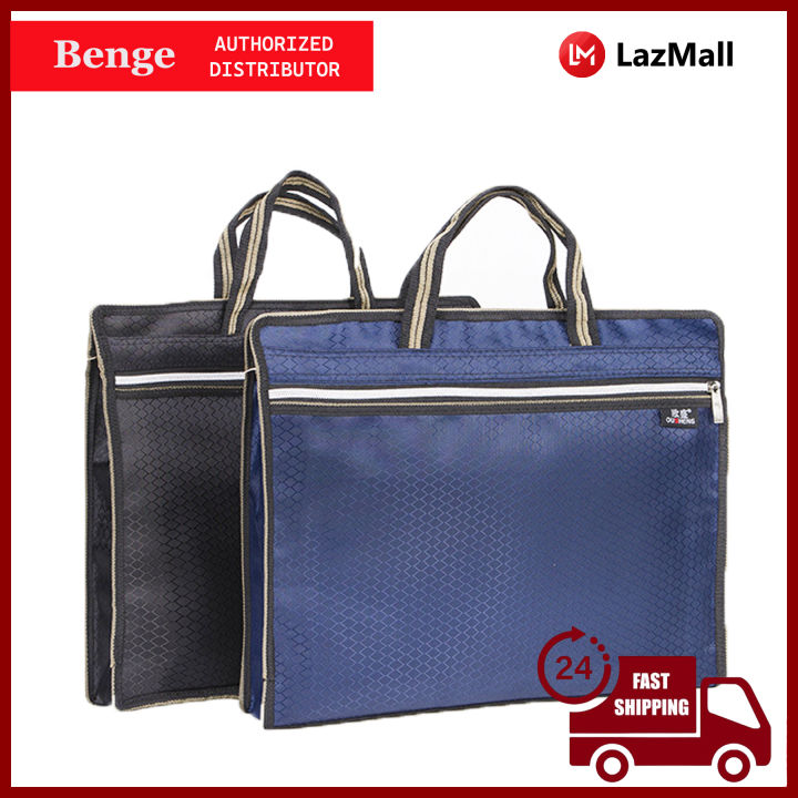 Office Document File Bag Double Zipper Bag Waterproof Hand Bag Document ...