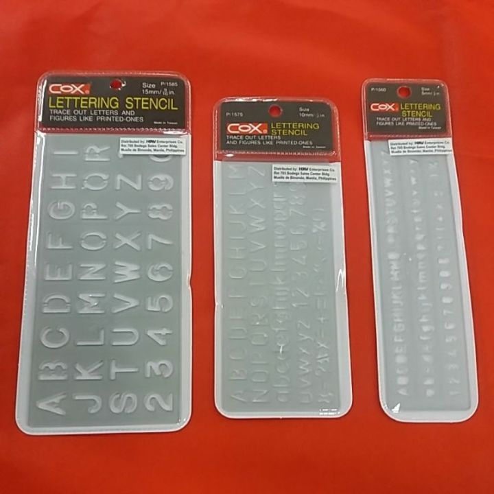 COX LETTERING STENCIL 15mm/10mm/5mm PER PIECE | Lazada PH