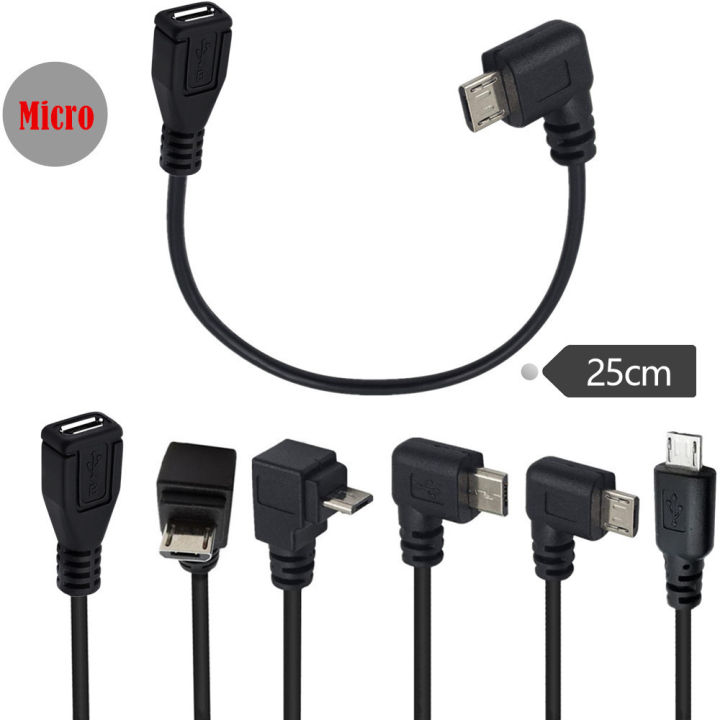 Micro USB 5 Pin female to Down/Up/Left/ Right angle 90 degree Micro 5P ...