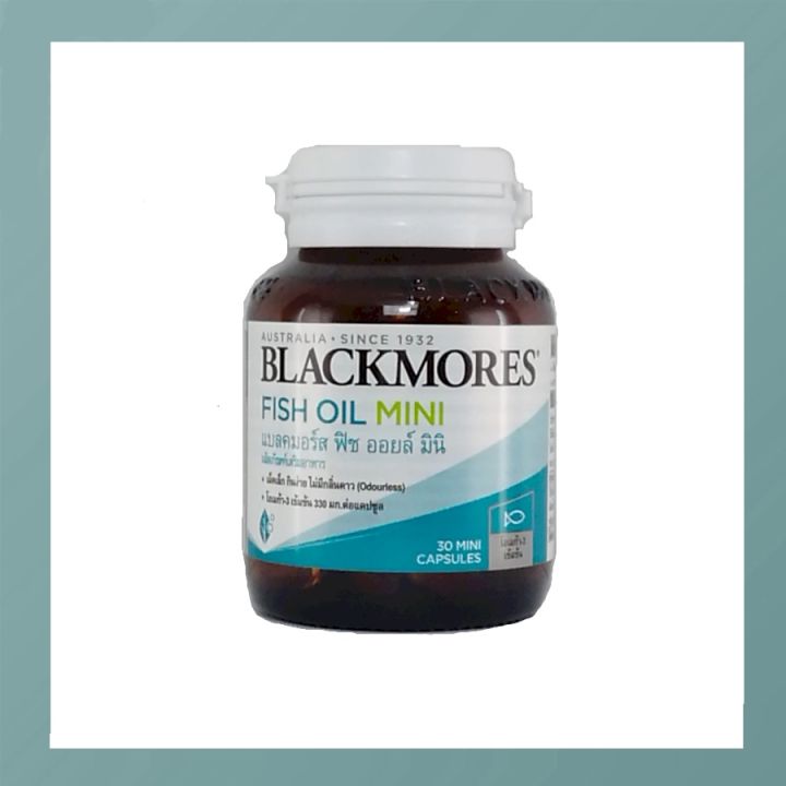Blackmores Fish oil Mini 30 caps แบลคมอร์ ฟิช ออย มินิ 30 เม็ด | Lazada ...