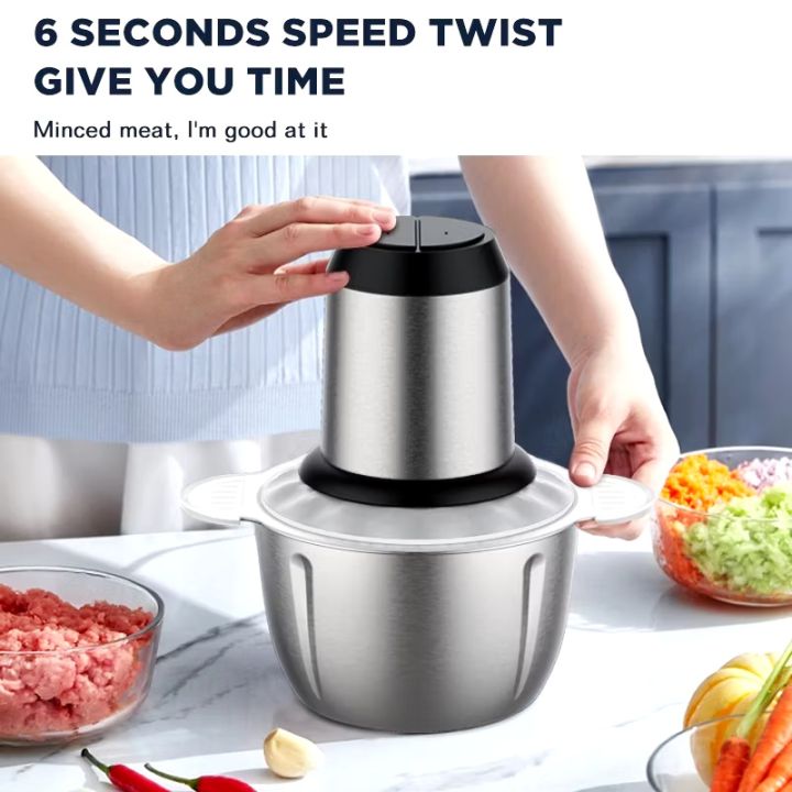 2L Electric Meat Grinder Mincer Food Chopper Stainless Steel Food Processor | Lazada PH