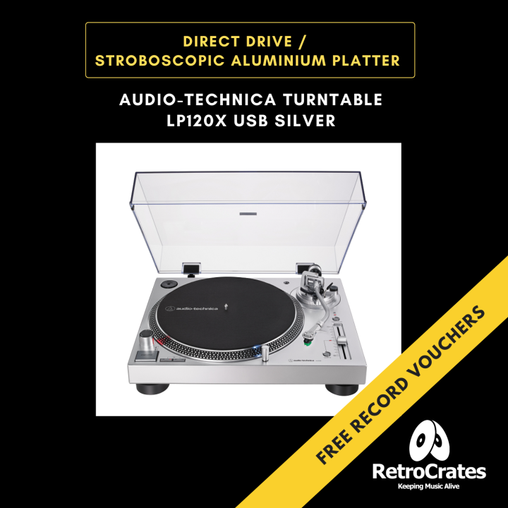 Audio-Technica AT-LP120X Turntable (Silver) | Lazada Singapore