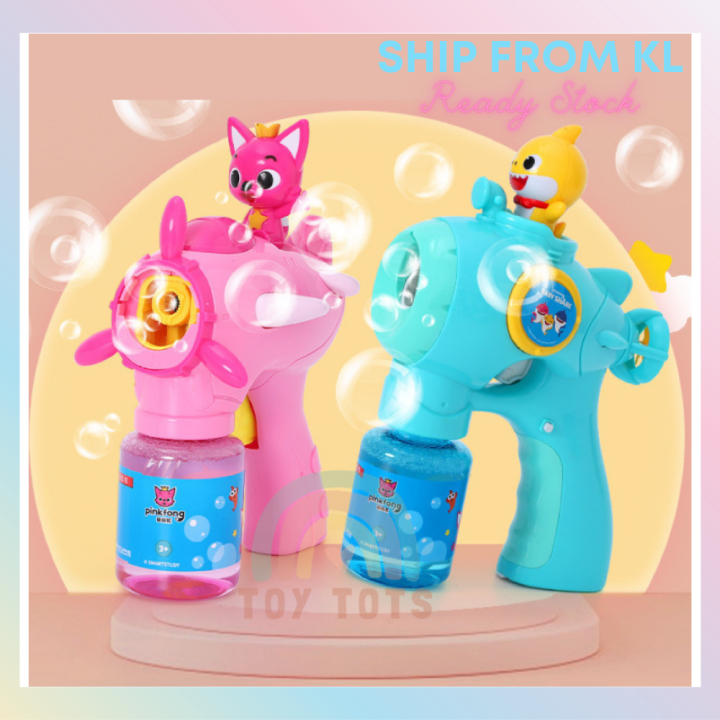 Pinkfong Baby Shark Automatic Bubble Gun Sound and Light Bubble Camera ...