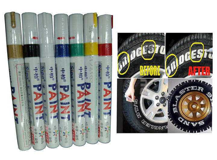 Sipa Paint Marker for Paint Cover and Marking on Metal, Rubber Tyre ...