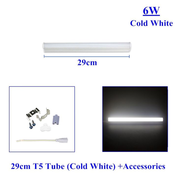 T5 LED Tube Lamp Cold/Warm White Fluorescent T5 LED Tube 30cm 6W 60cm ...