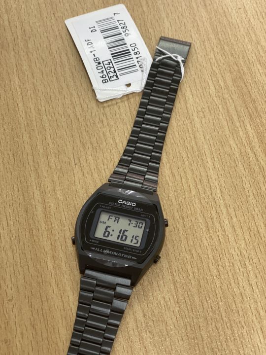 Casio Vintage (B640WB-1ADF) Black Stainless Steel Strap Digital 50 Meter Watch | Lazada PH