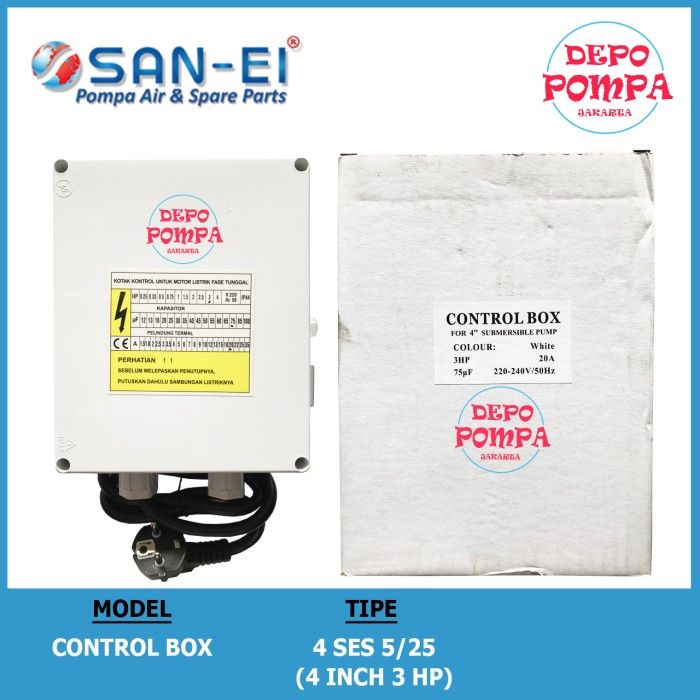 Control Box Pompa Air Satelit SAN EI 4 INCH 3 HP | Lazada Indonesia