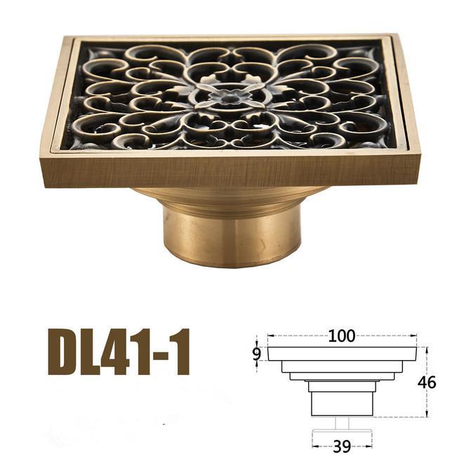 Biggers Antique Bronze Finish 10x10cm Copper Bathroom Floor Drain ...