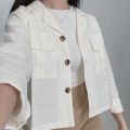 Sivali Factory Claryn Outer Linen Crop Version - Kemeja Linen - Atasan ...