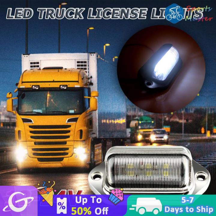Car License Plate Lamp 12-24V Truck Trailer 6LED Tail Step Side Lamp ...