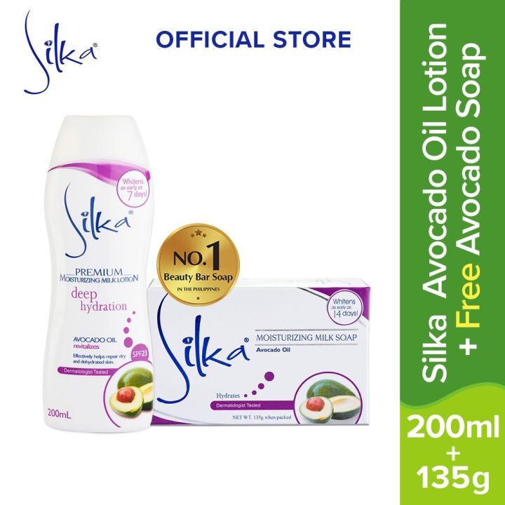 Silka Moisturizing Milk with Avocado Oil Lotion 200ml FREE Silka ...
