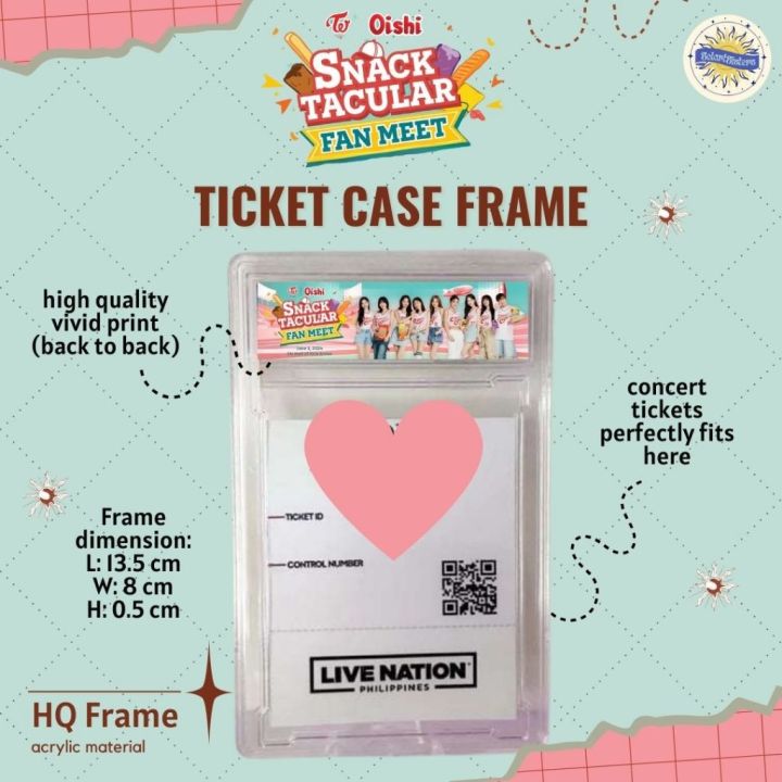 TWICE Oishi Snacktacular Fan meet Live Tour Concert Ticket Case Frame ...