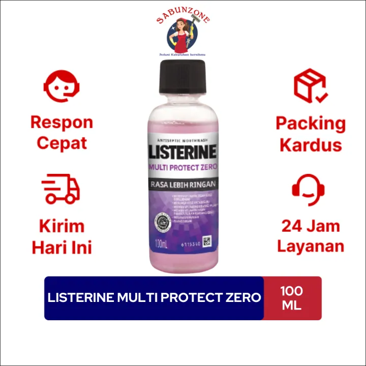 Listerine Multi Protect Zero 100 ml Obat Kumur Antiseptik | Lazada Indonesia
